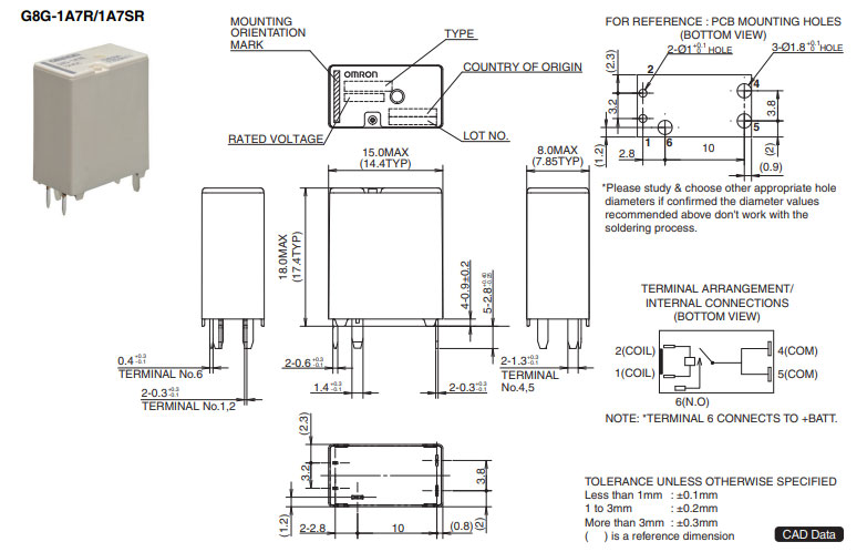 G8G DC Automotive PCB Relay - Omron | DigiKey
