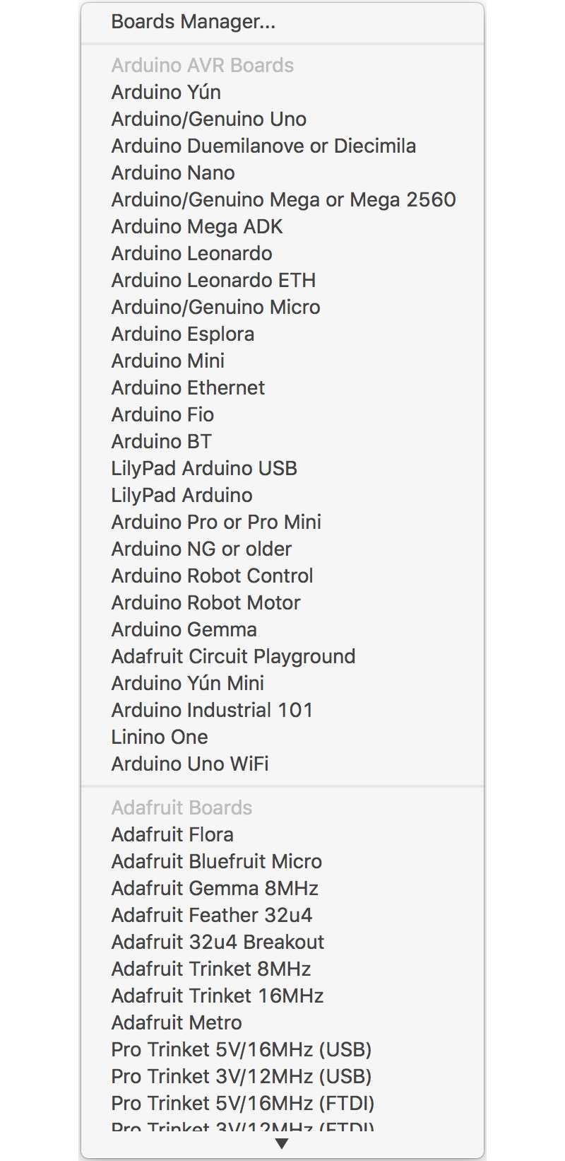 New Arduino IDE Supports all Development Boards