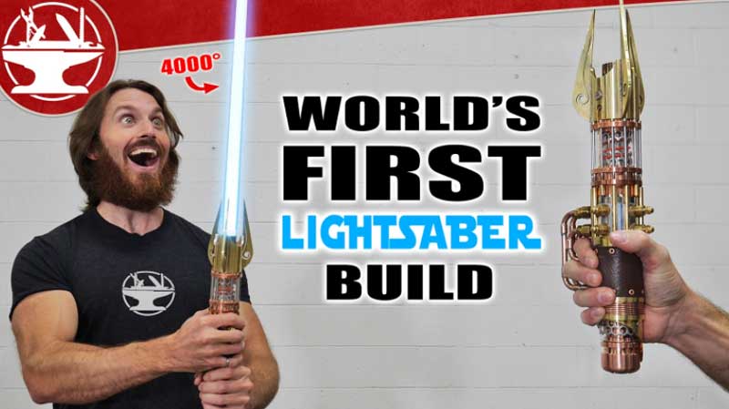 The Hacksmith: Retractable Plasma Lightsaber
