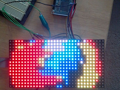 Control large RGB LED matrices using an FPGA