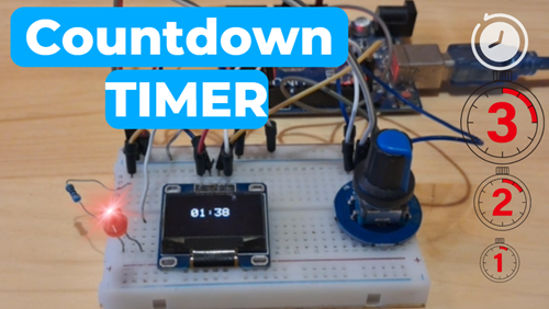 Arduino OLED Countdown Timer Using Visual Programming